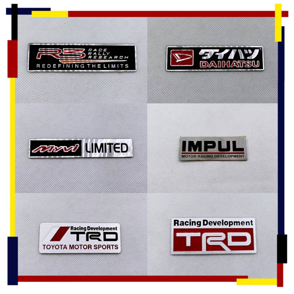 Car Logo Badge Emblem Chrome Color Badge Aluminium (12 types to choose ...