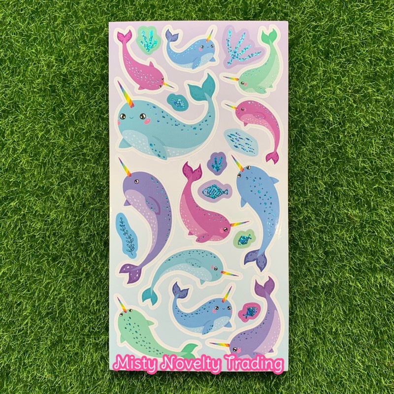 Narwhal Sticker Sheet with Shiny Details | Shopee Philippines