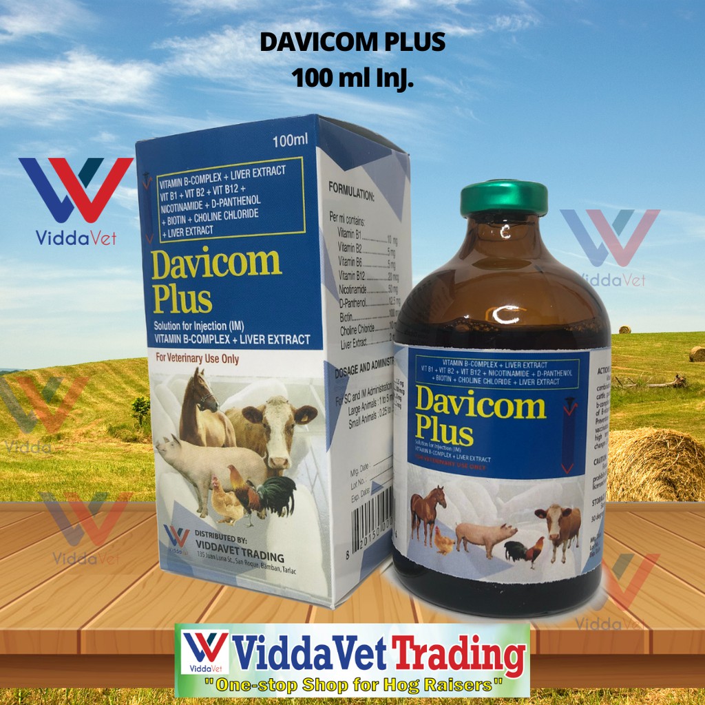 100 ml Davicom plus B-COMPLEX PLUS Liver extract for swine , poultry ...