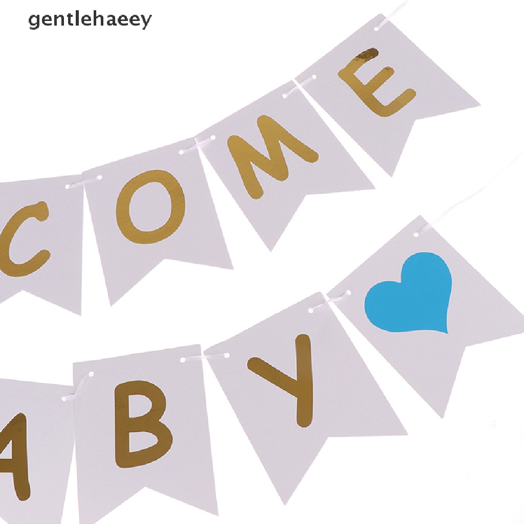 Gen Birthday Decoration Welcome Baby Banners Paper Flags Baby Shower ...