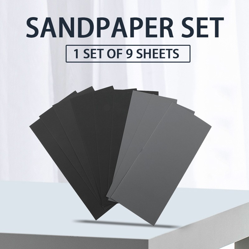 9 Pcs 3000 5000 7000 High Grit Wet And Dry Sandpaper Assortment Drywall Sanding Paper Shopee Philippines