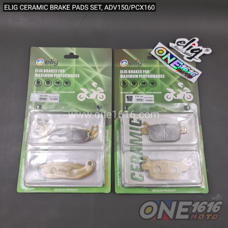 ELIG CERAMIC BRAKE PAD SET FOR ADV 150/160 EM-054 CST, EM-164 CST ...