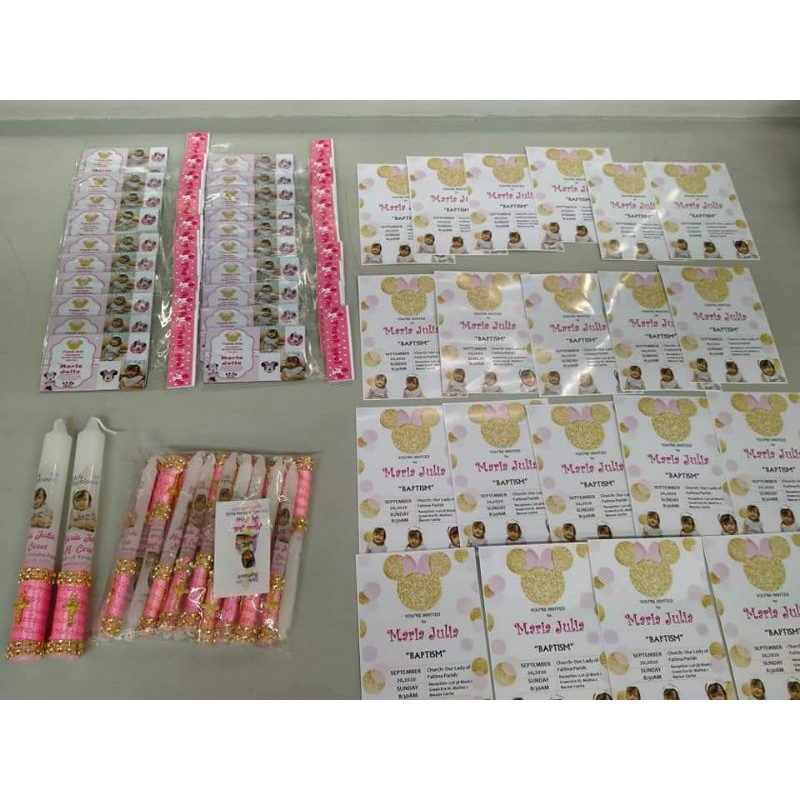 Binyag Package/ Baptism Candle/ Invitation /Ref Magnet | Shopee Philippines