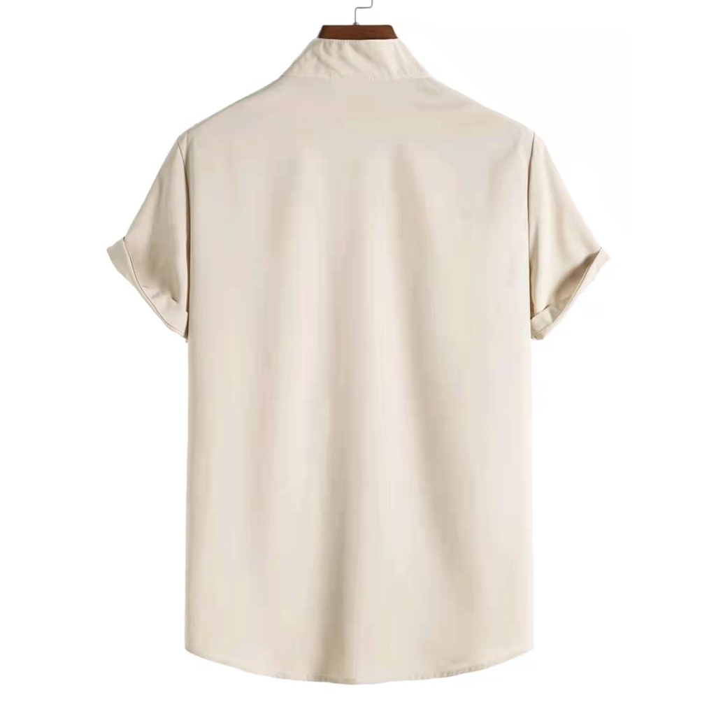 MANNERED by HUILISHI Chinese Collar Polo for Men Short Sleeves Regular ...