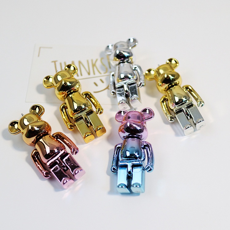 Silver Bearbrick jibz croc Charm Button Shoes Charm-croc /jibz /Button ...