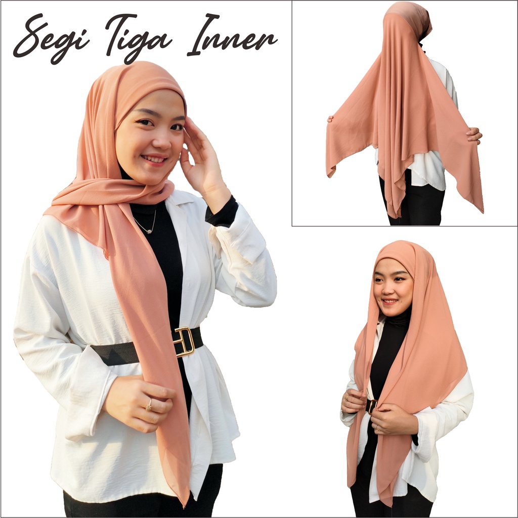 2in1 inner Triangle Hijab/ 2in1 inner Triangle Hijab/ 2in1 inner ...
