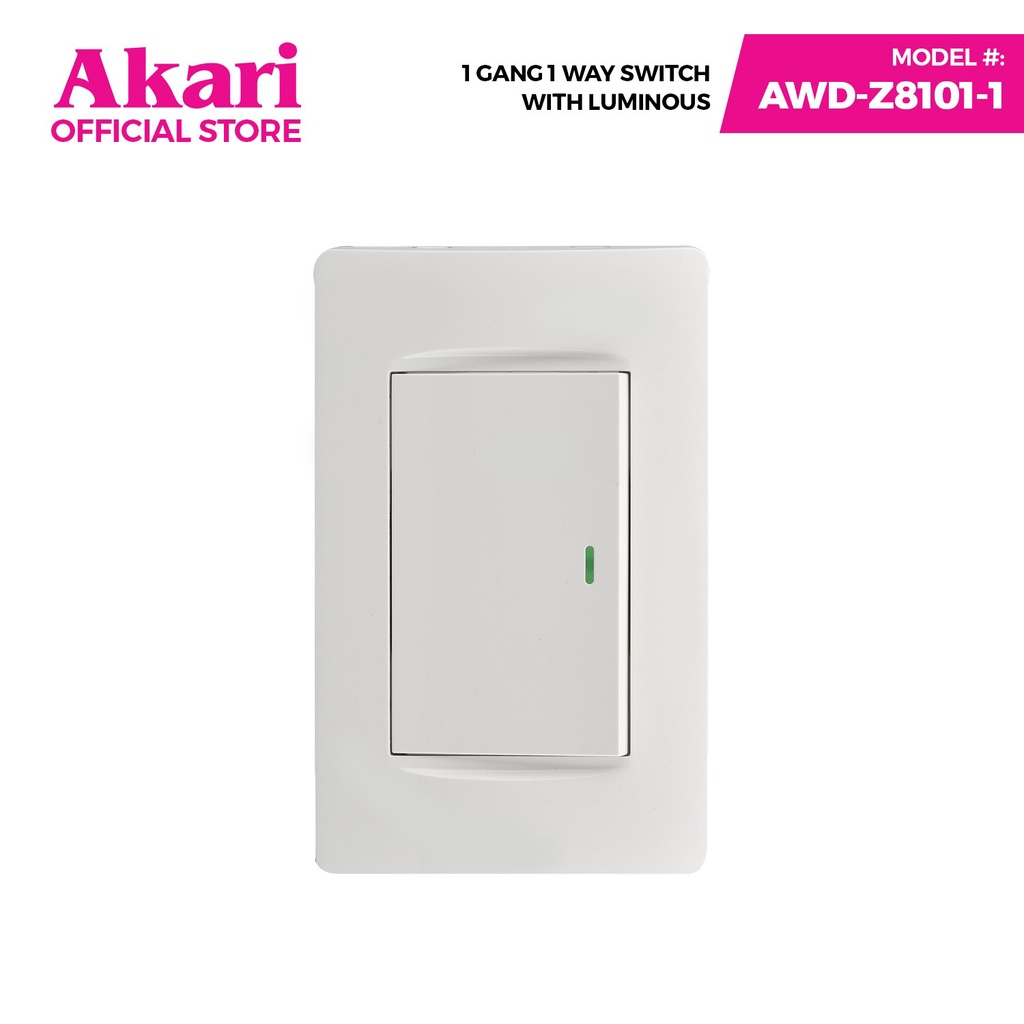 Akari 1 Gang 1 Way Switch, Luminous 250V, 10A | Shopee Philippines