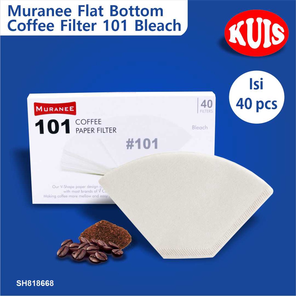 Muranee Paper Filter Coffee Flat Bottom 101 Bleach and Unbleach ...