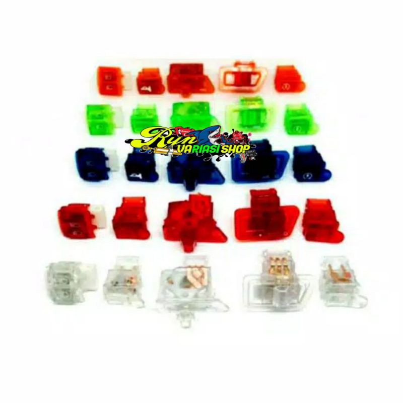 TOMBOL Transparent on/of sen light switch button beat color karbu kph ...