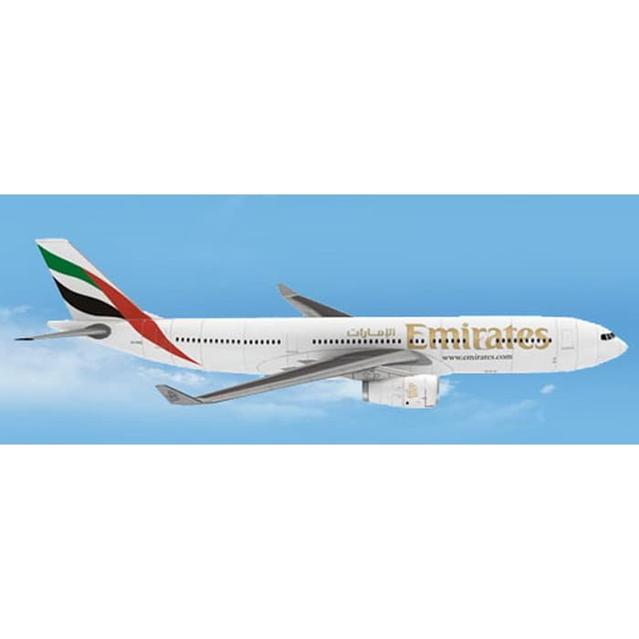 Diy Miniature Papercraft Emirates Airbus Airplane A330-243 | Shopee ...