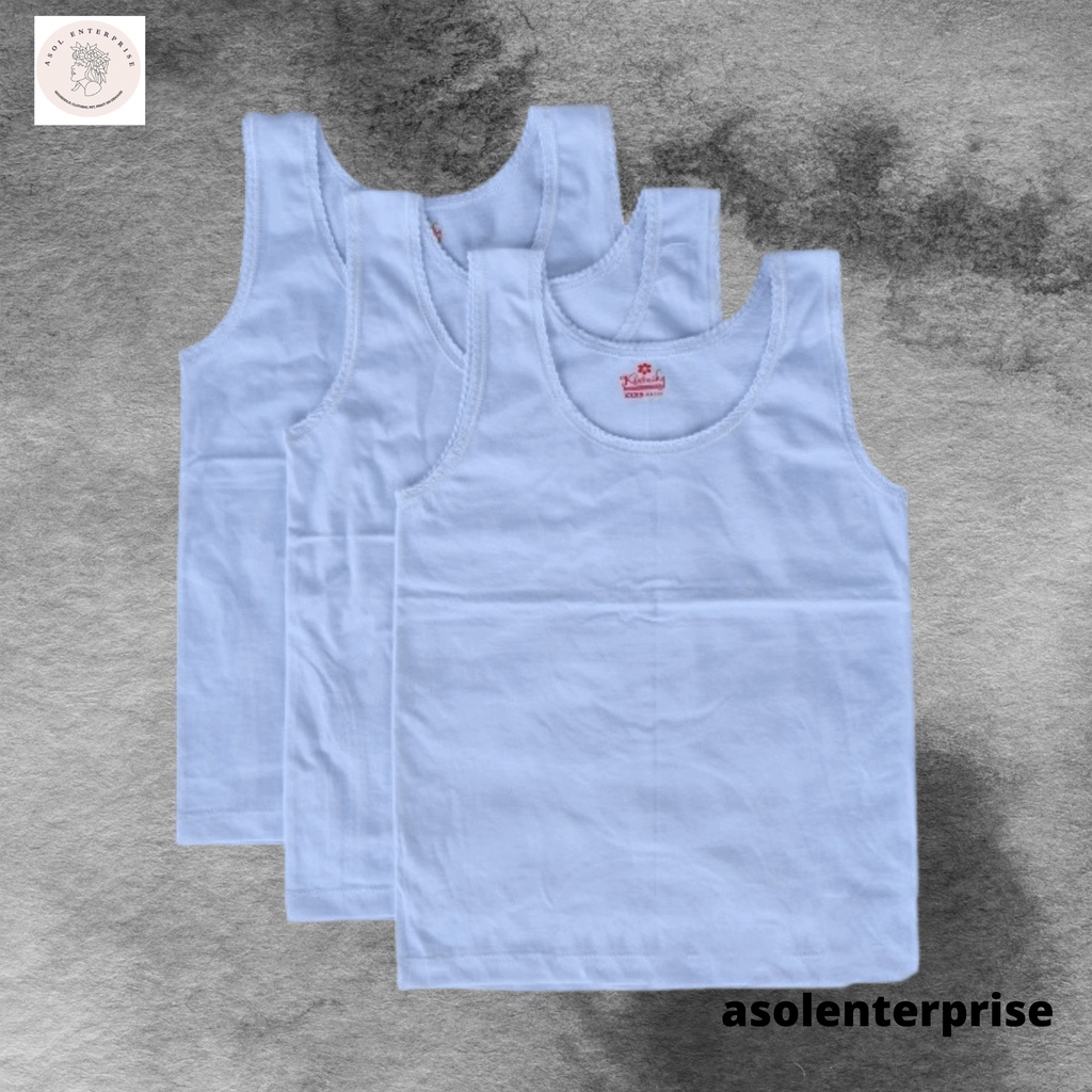 KENTUCKY WHITE SANDO FOR GIRLS(3PCS) | Shopee Philippines