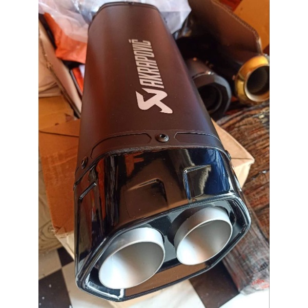 AKRAPOVIC DOUBLE BARREL Exhaust Pipe Muffler 51mm Nmax Xmax Tmax Kymco ...