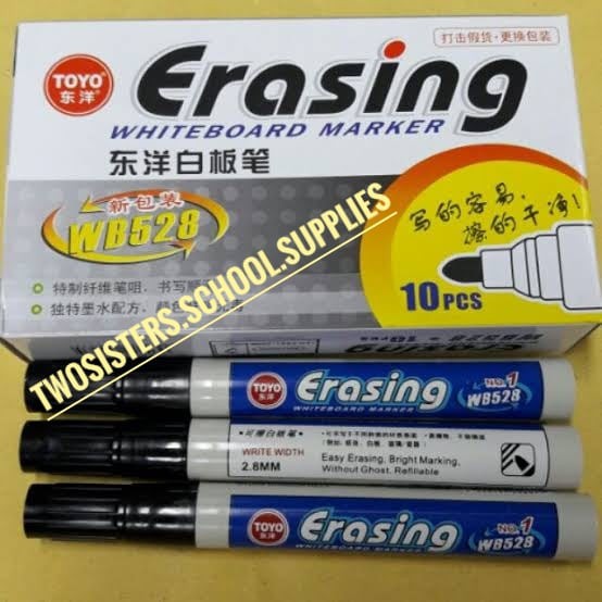 TS - ERASING WHITEBOARD MARKER (10 PC's/BOX) | Shopee Philippines