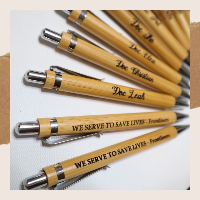 Personalized Laser Engraved Bamboo Pen Perfect Gift | Corporate Gift ...