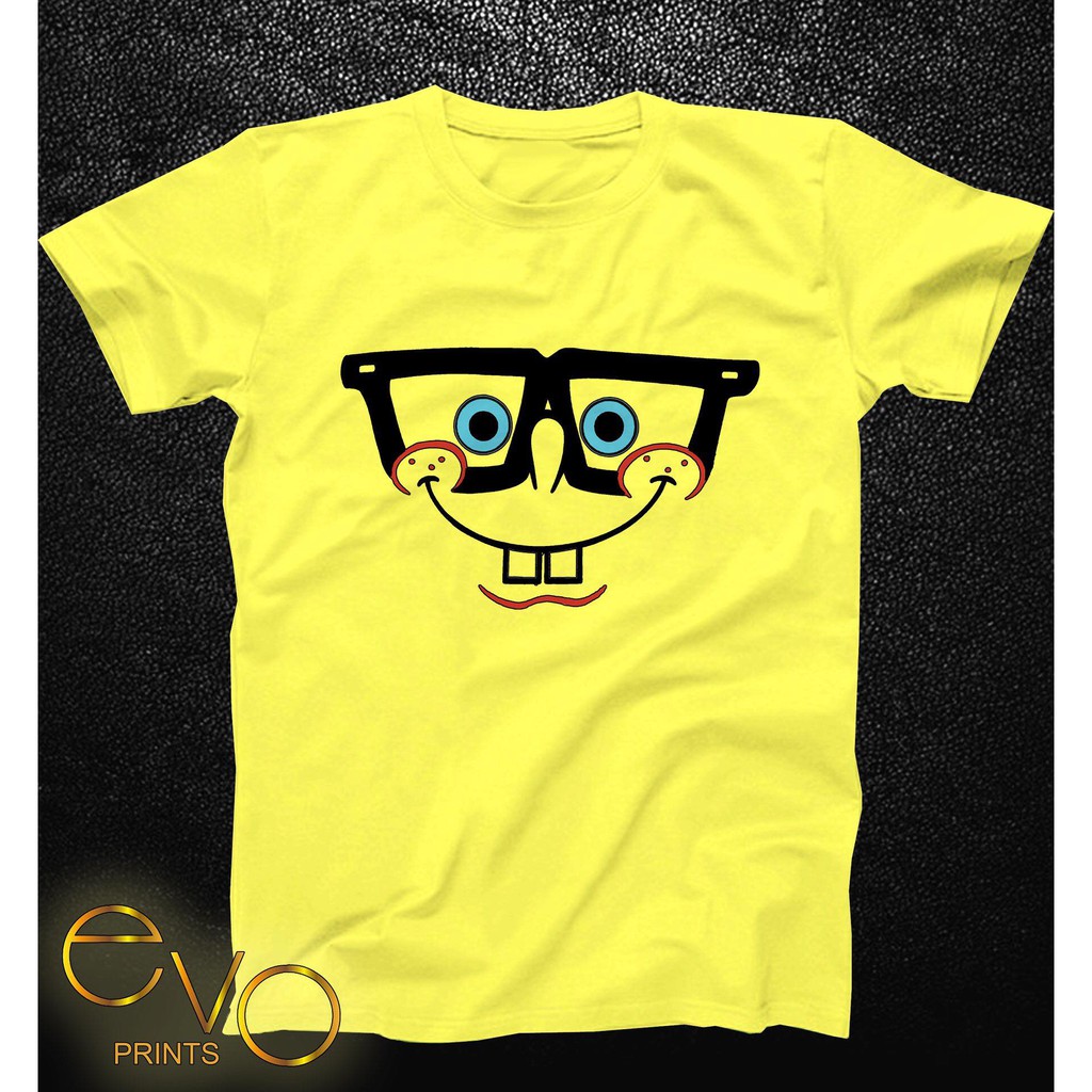 Spongebob Shirt Design Cute For You Yellow Round Neck | Shopee Philippines