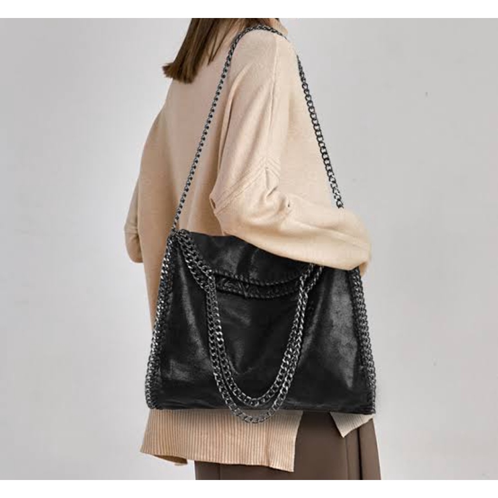 Zr Chain Shoulder Tote Bag | Women's Bag Z15850 | Shopee Philippines