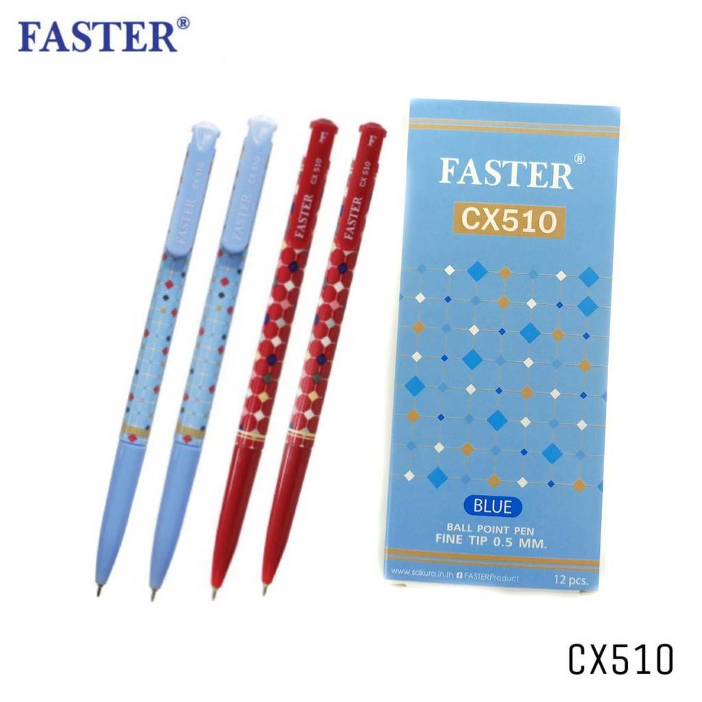 Faster CX510 Pen (Faster) Line 0.5 (12 Pcs/Box) | Shopee Philippines