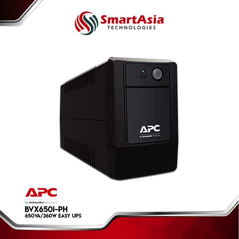 APC UPS BVX650I-PH (650VA/360W, Easy UPS, 4 Outlets, AVR and Surge ...