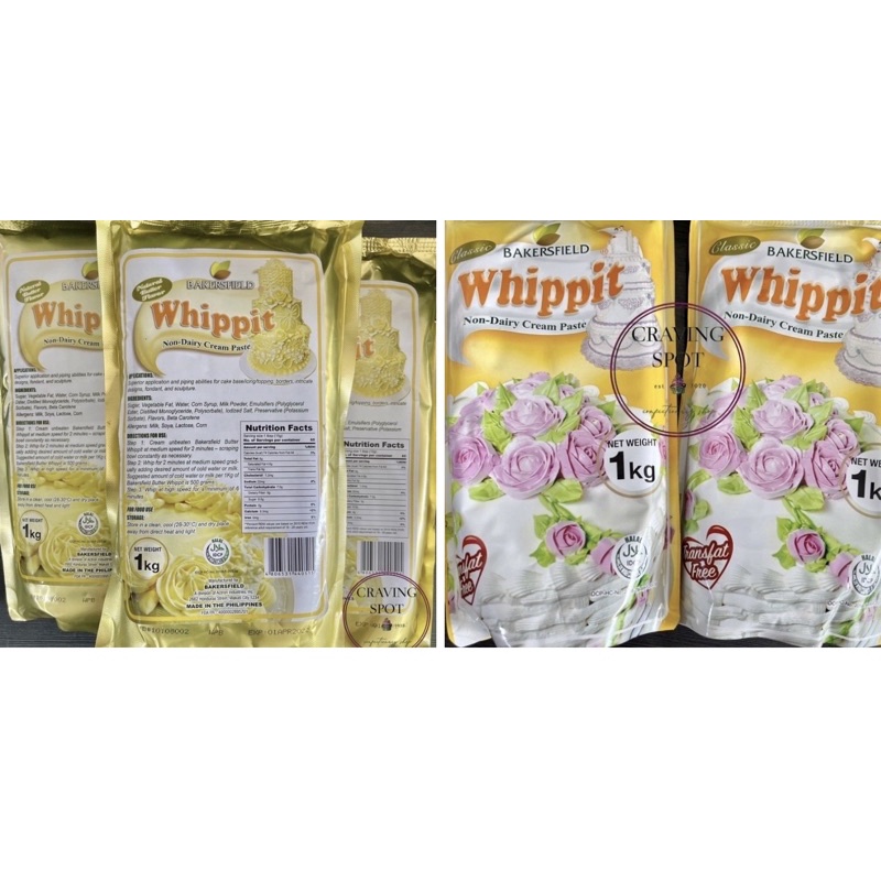 WHIPPIT PLAIN AND BUTTER (500G and 1KG) | Shopee Philippines