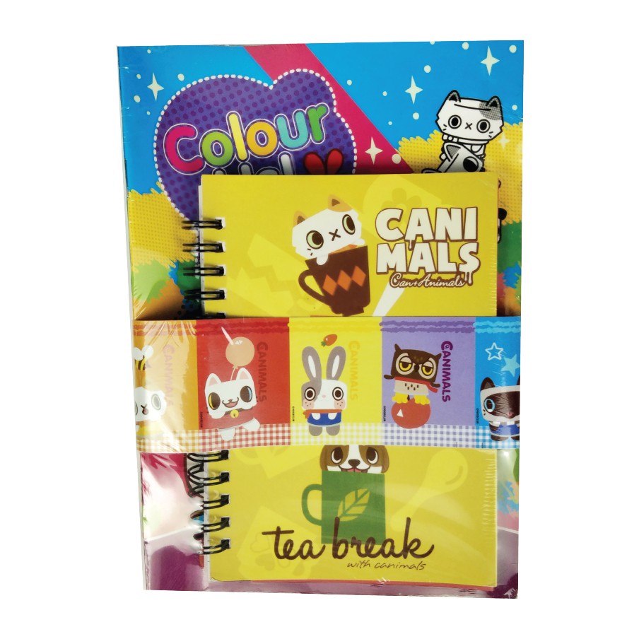 Canimals Notebook Bundle (A5 Colouring book + A6 Notebook) | Shopee ...
