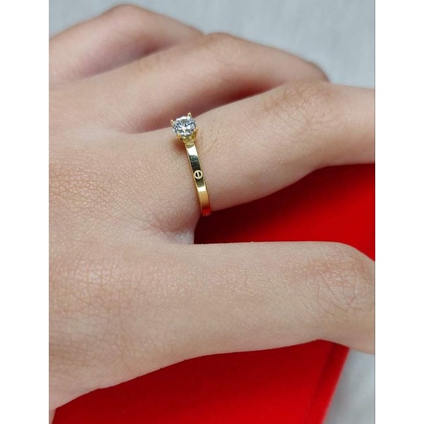 PAWNABLE ring 18K Saudi gold ring solid lightweight | Shopee Philippines
