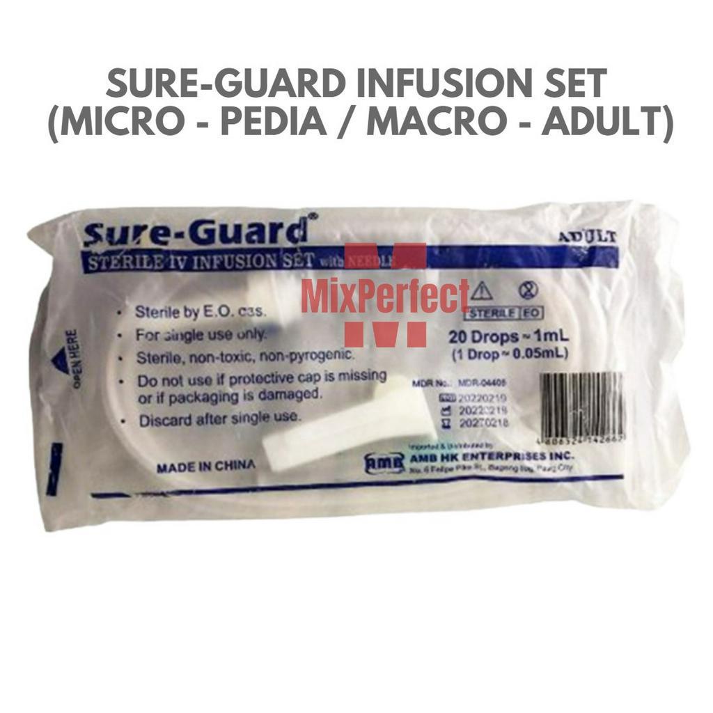 (MIX-J) Sure-Guard Infusion Set (Micro - Pedia / Macro - Adult) health ...