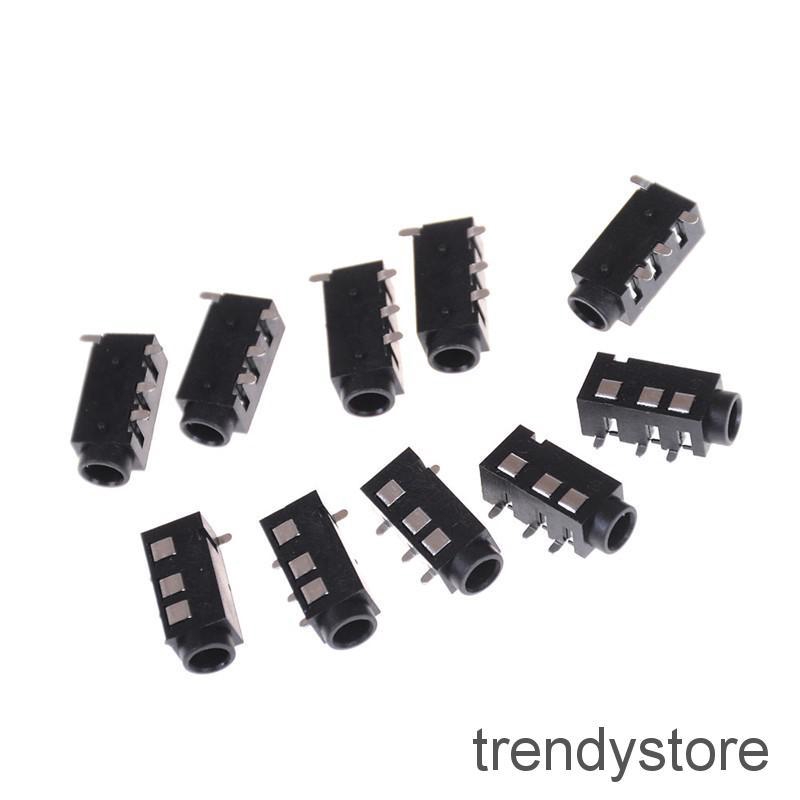 TRENDYSTORE 10 Pcs PJ-320D 4 Pins SMD 3.5mm Female Headphone Jack ...