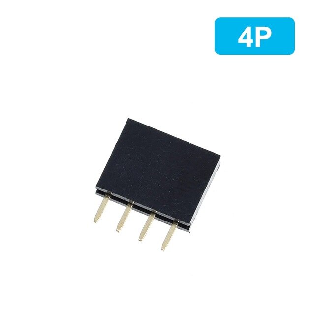 10Pcs Single Row Pin Female Header Socket Pitch 2.54mm 1*2P 3P 4P 6P 8P ...