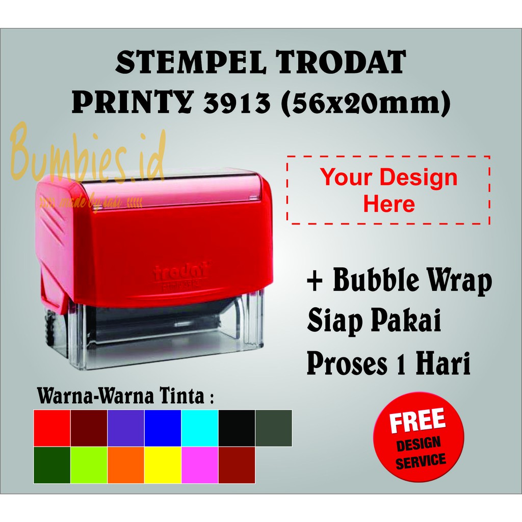 Trodat Practical Stamp type 3313 (56x20mm) FREE DESIGN Lunas Stamp | NAME STAMP | SHOP STAMP ...