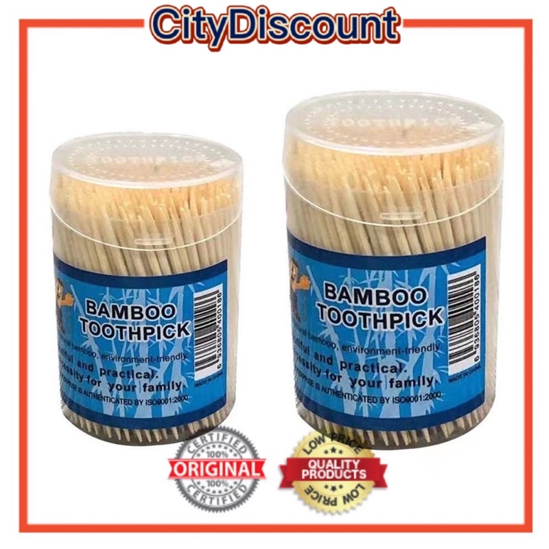 COD Bamboo Toothpicks Oral Wooden Tooth Pick double pointed dental ...