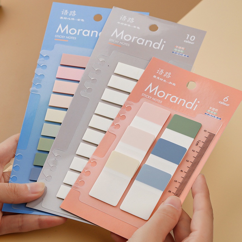 60/ 120 Sheets Morandi Color Sticky Note Sticker Label Index Sticker ...