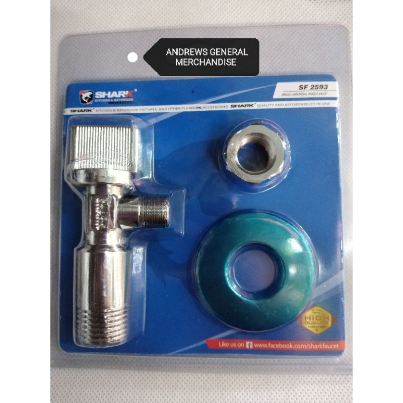 SHARK BRASS UNIVERSAL ANGLE VALVE (SF 2593) | Shopee Philippines
