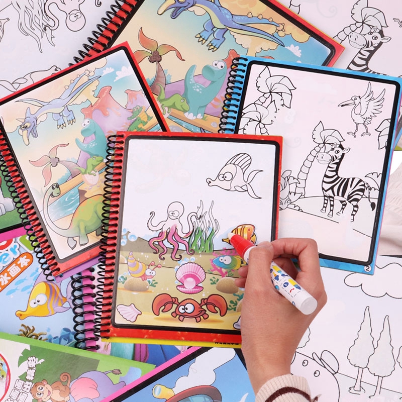 Magical Kids Water Drawing Book Toy Children Early Learning Painting ...
