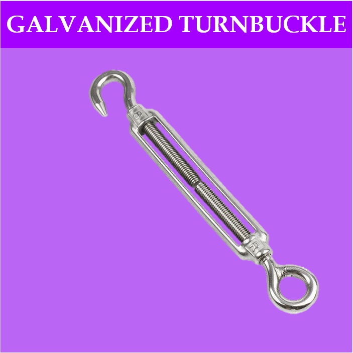 Mago 6-10mm Galvanized Steel Turnbuckle Hook-Eye Open Close Body ...
