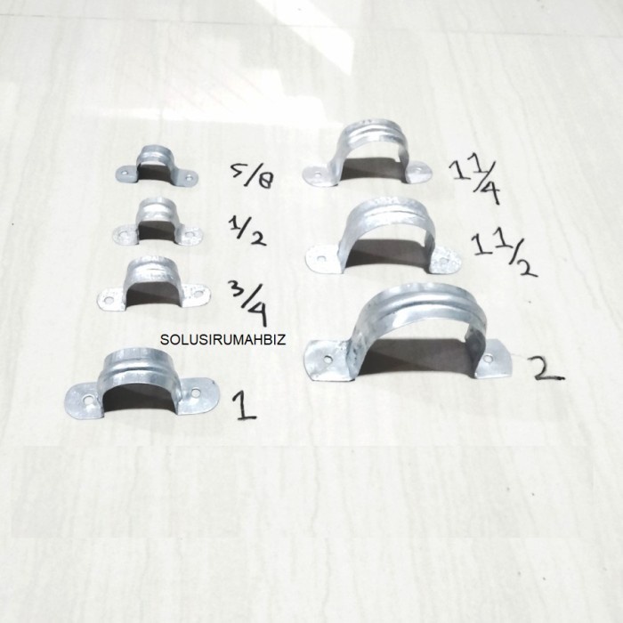 Perpcs 3/4 inch zinc clamps 3/4" pipe plate omega iron galvanized plate ...