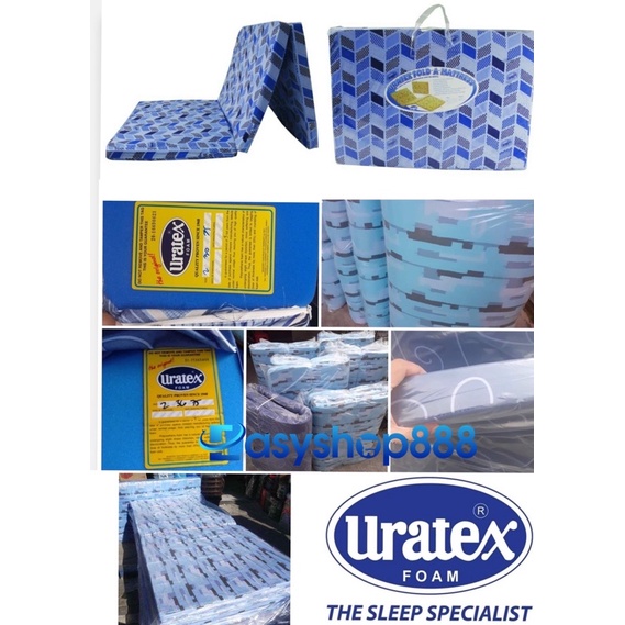 Foldable Uratex foam(straight / trifold )30x75 with Cover 2” thick 100% ...