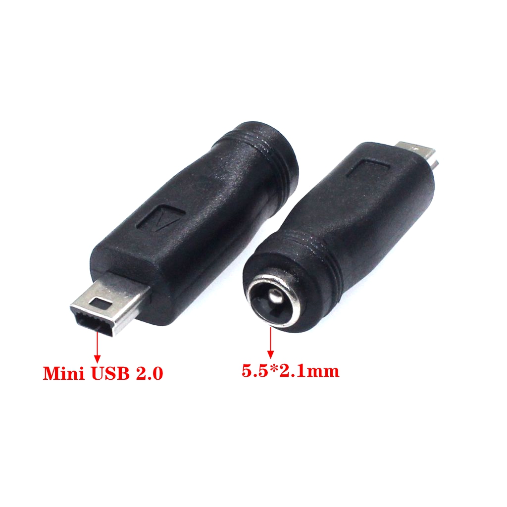 DC 5.5x2.1mm Female Jack to Micro USB / Type C/ Mini USB Male Plug DC ...
