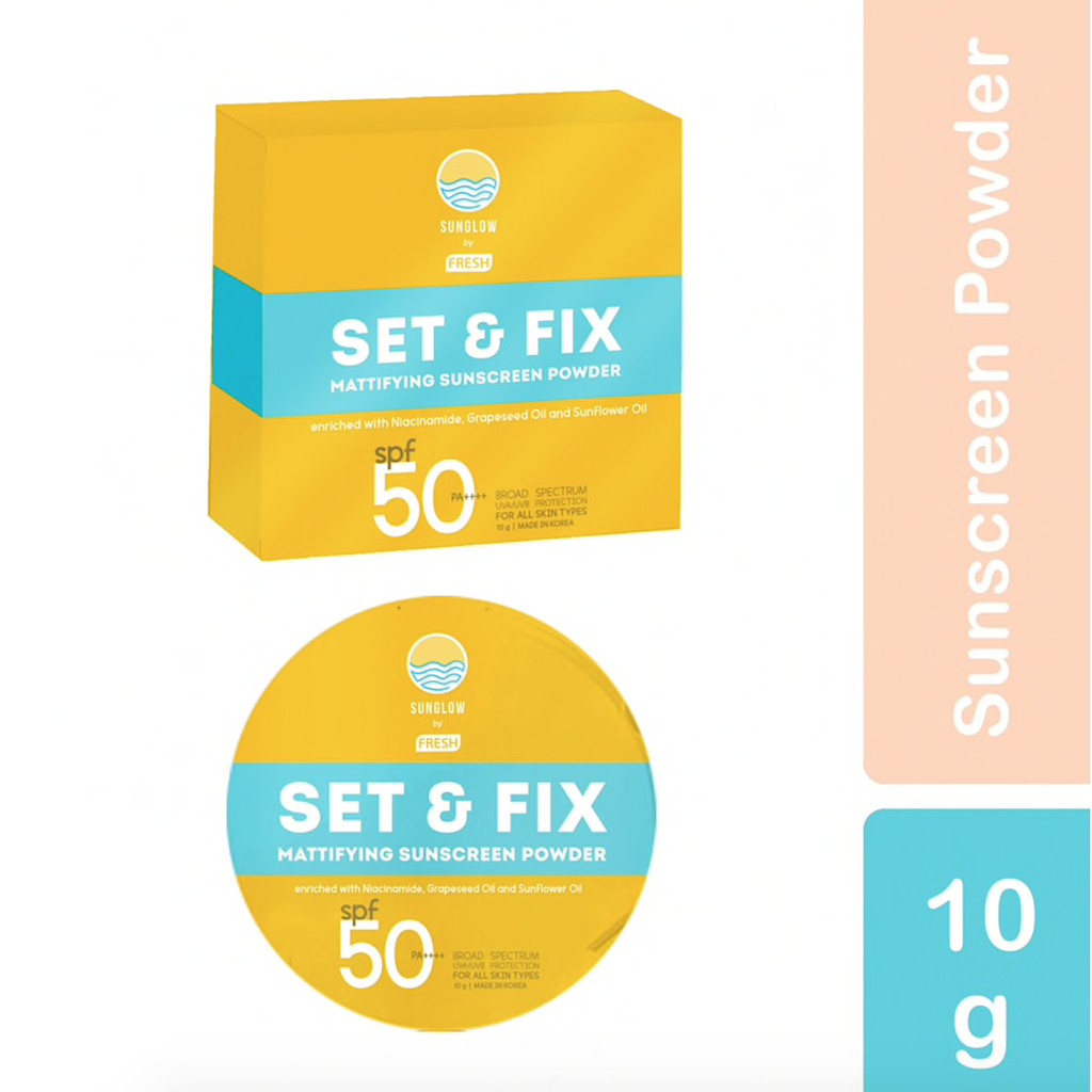 Sunglow by Fresh Set & Fix Mattifying Sunscreen Powder (10g) | Shopee ...