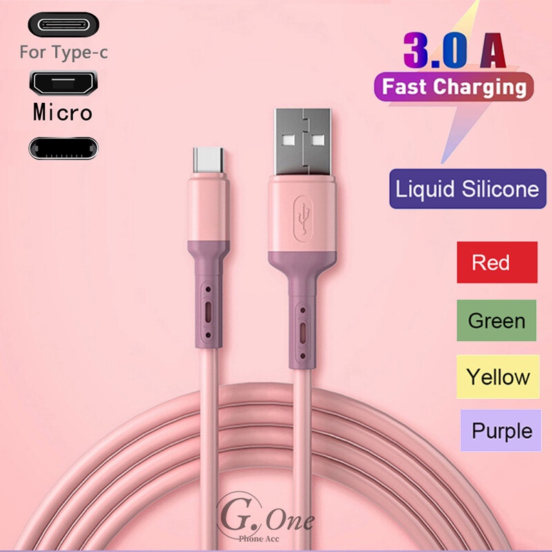 2M 3A Fast Charger Liquid Silicone USB Long Fast Charging Data Cable ...