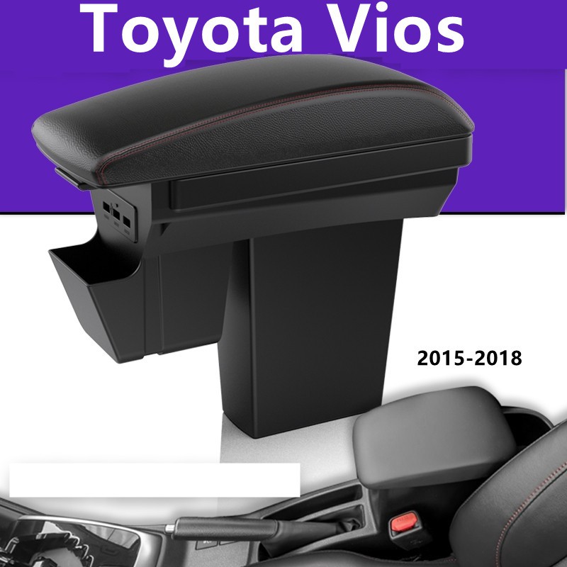 Toyota Vios 2015-2018 Car Armrest Box with usb Centre Console Car ...