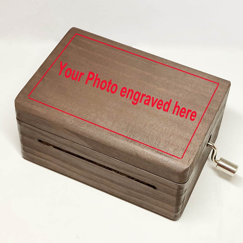 Custom photo engraved 30 Notes Paper Strip music box,personalized for ...