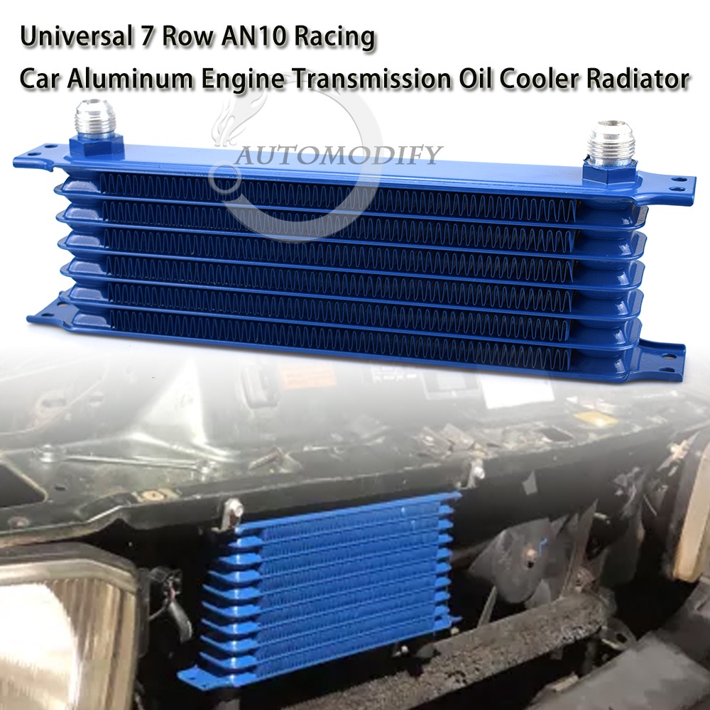 Universal 7 Row AN10 Racing Car Aluminum Engine Transmission Oil Cooler ...