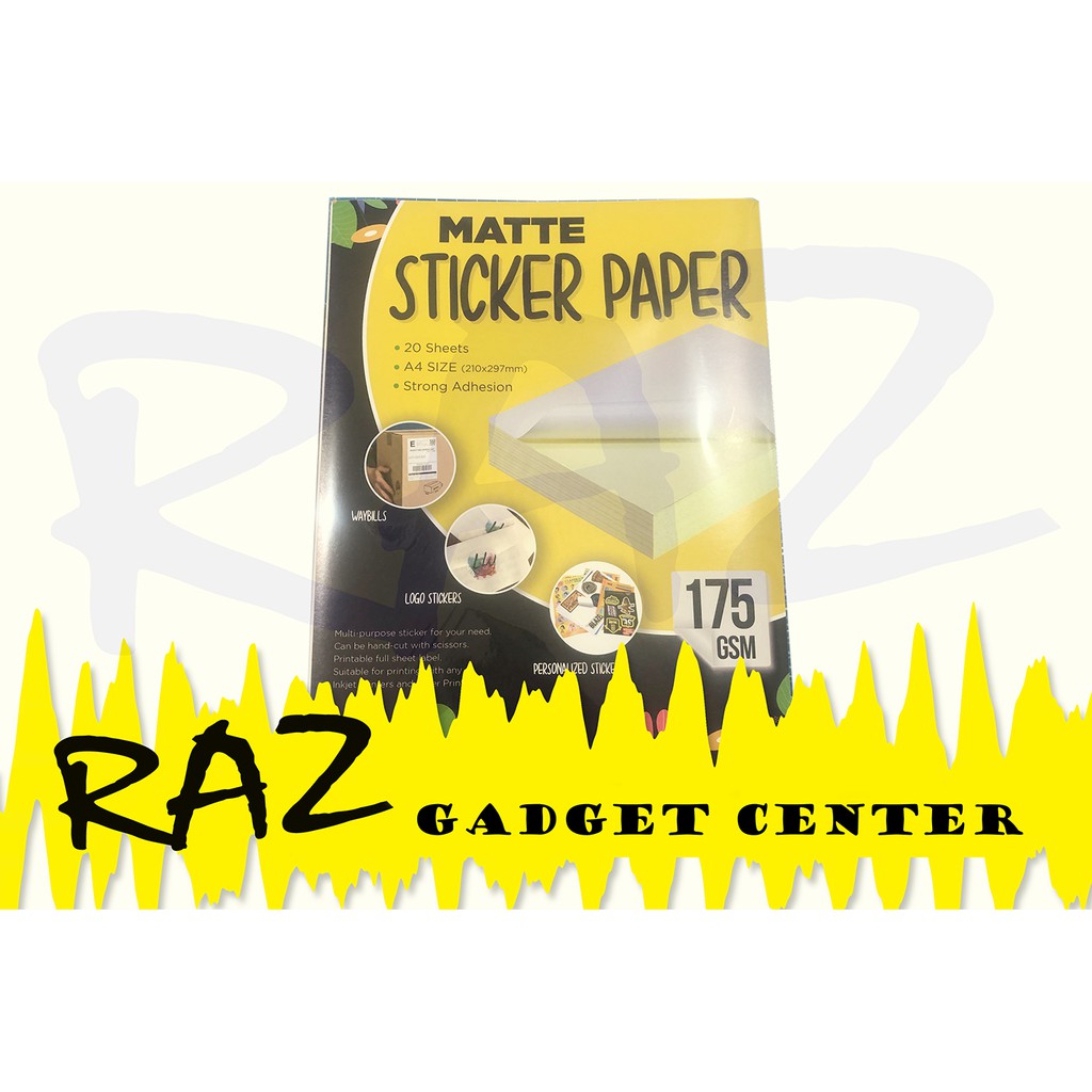Matte Sticker Paper 175gsm A4 Size | Shopee Philippines