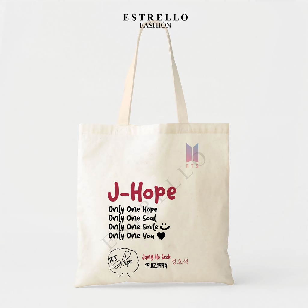 Estrello Fashion - ToteBag BTS Jimin Jungkook Taehyung RM Jin Suga ...