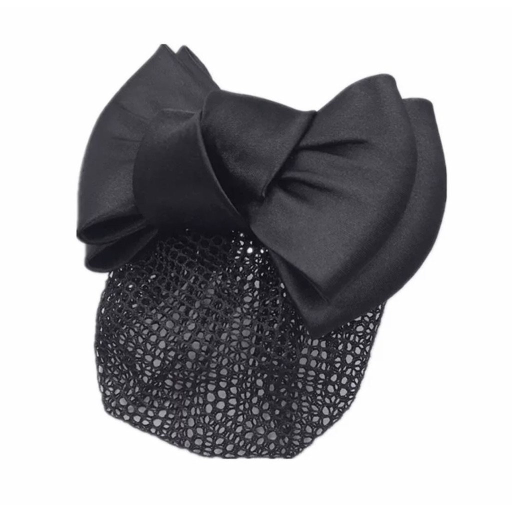 Ur Style Hair Clip Ribbon and Flower Design with all black hair net ...