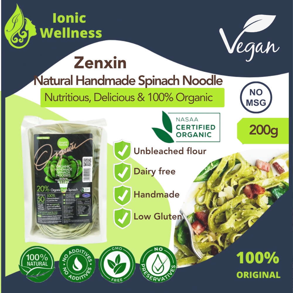 Simply Natural Zenxin Spinach Noodle, High Nutrients,Vitamin & Fiber ...