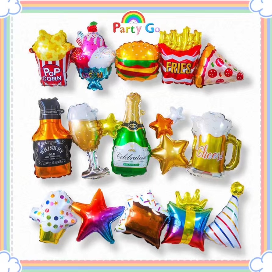 New conjoined foil balloon cartoon animal shape birthday party ...