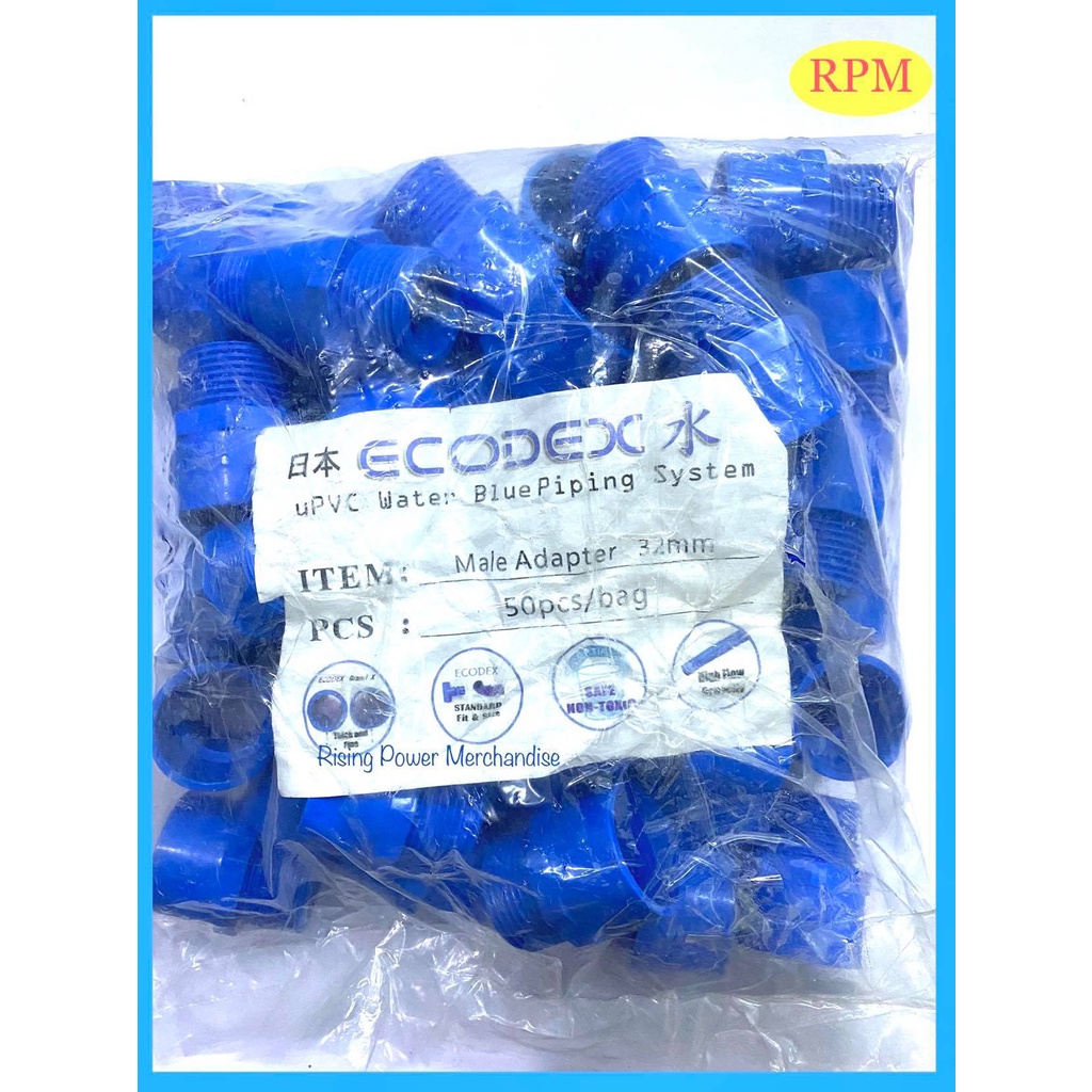 Ecodex PVC Blue Male Adapter 1" ( 32mm ) ( 50pcs ) | Shopee Philippines