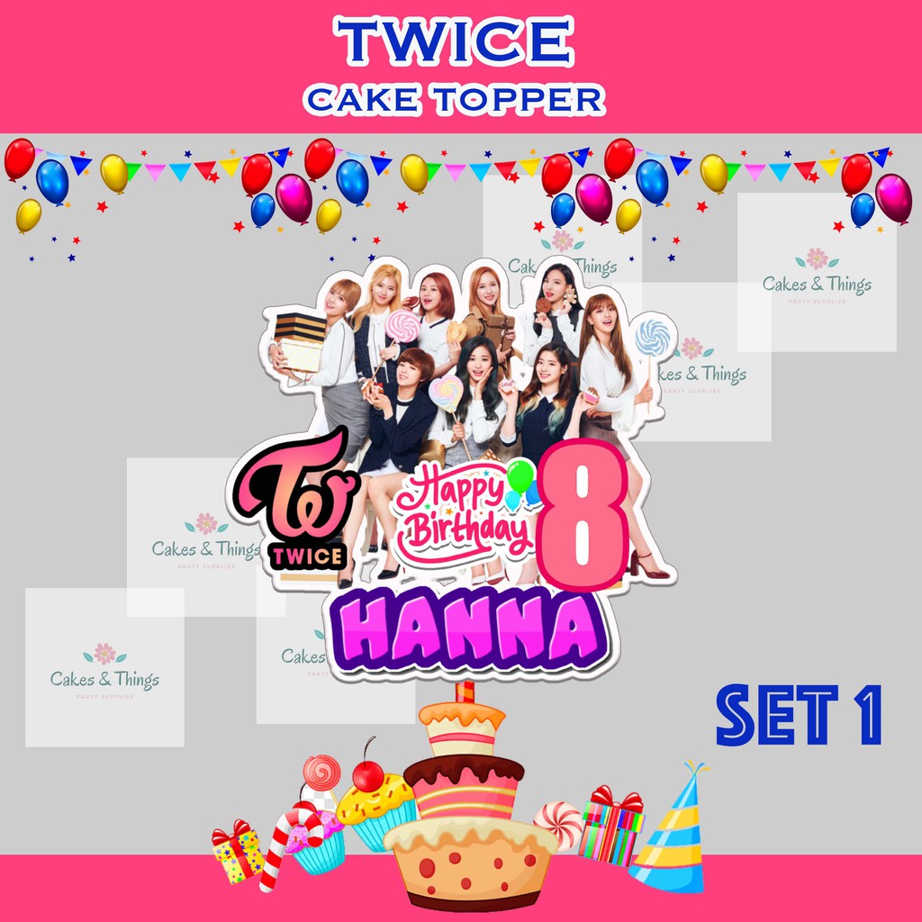 TWICE CAKE TOPPER (6 x 8 inches) | Shopee Philippines