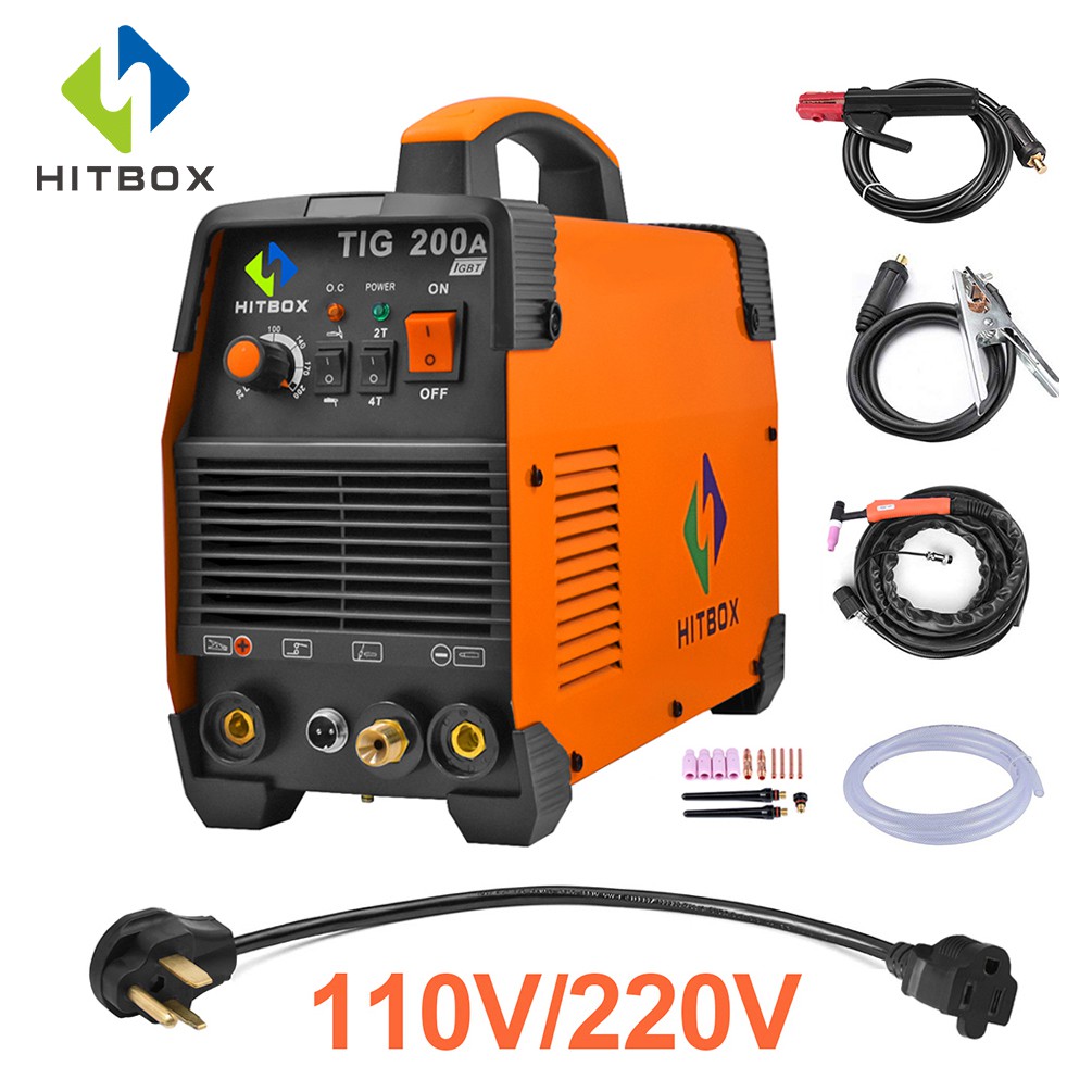 HITBOX Tig Welder WSE 200A TIG MMA 220V Argon Tig 2T 4T Control Welding ...